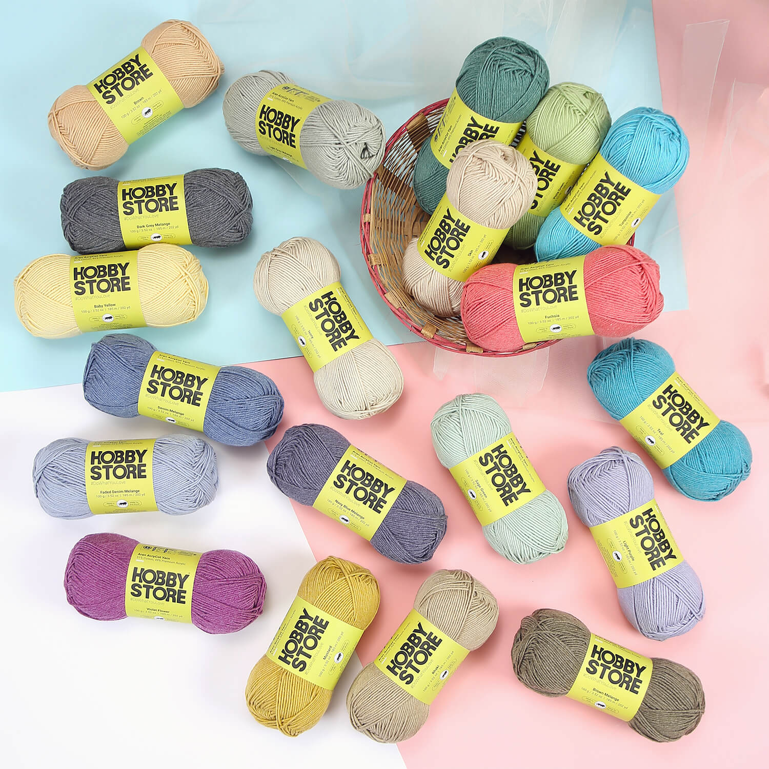 Hobby Store Aran AcryCot Yarn – Cotton Blend for Knitting & Crochet ...