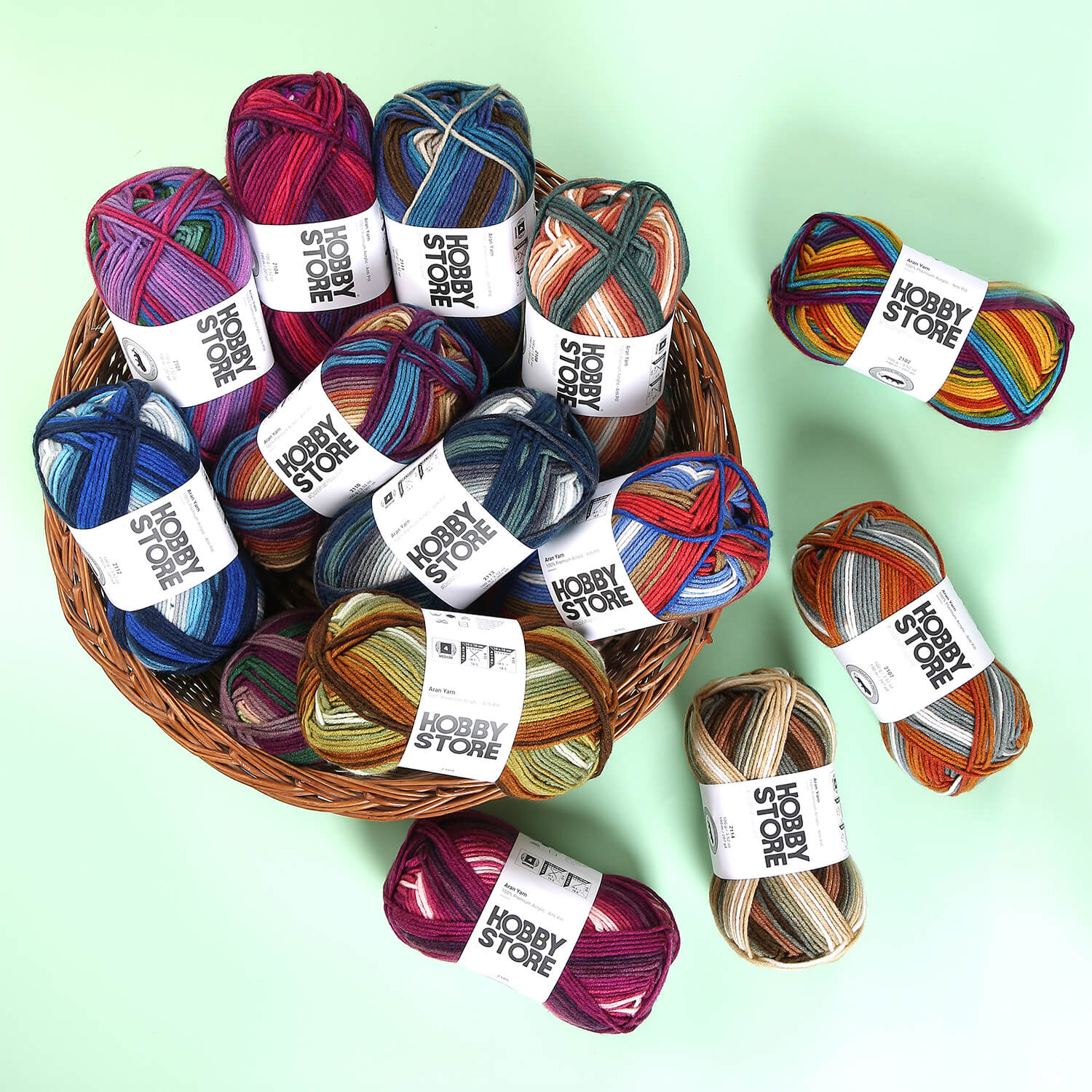 Hobby Store Aran Multi Yarn – Variegated Colors in Medium Weight ...