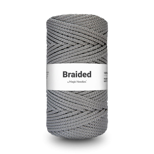 Braided Polyester Macrame Rope - Slate Grey - 40 – Magic Needles