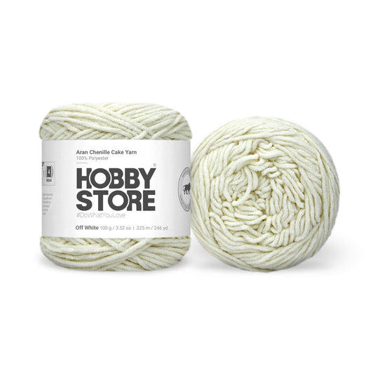 Aran Chenille Yarn by Hobby Store - Off White 49130 – Magic Needles