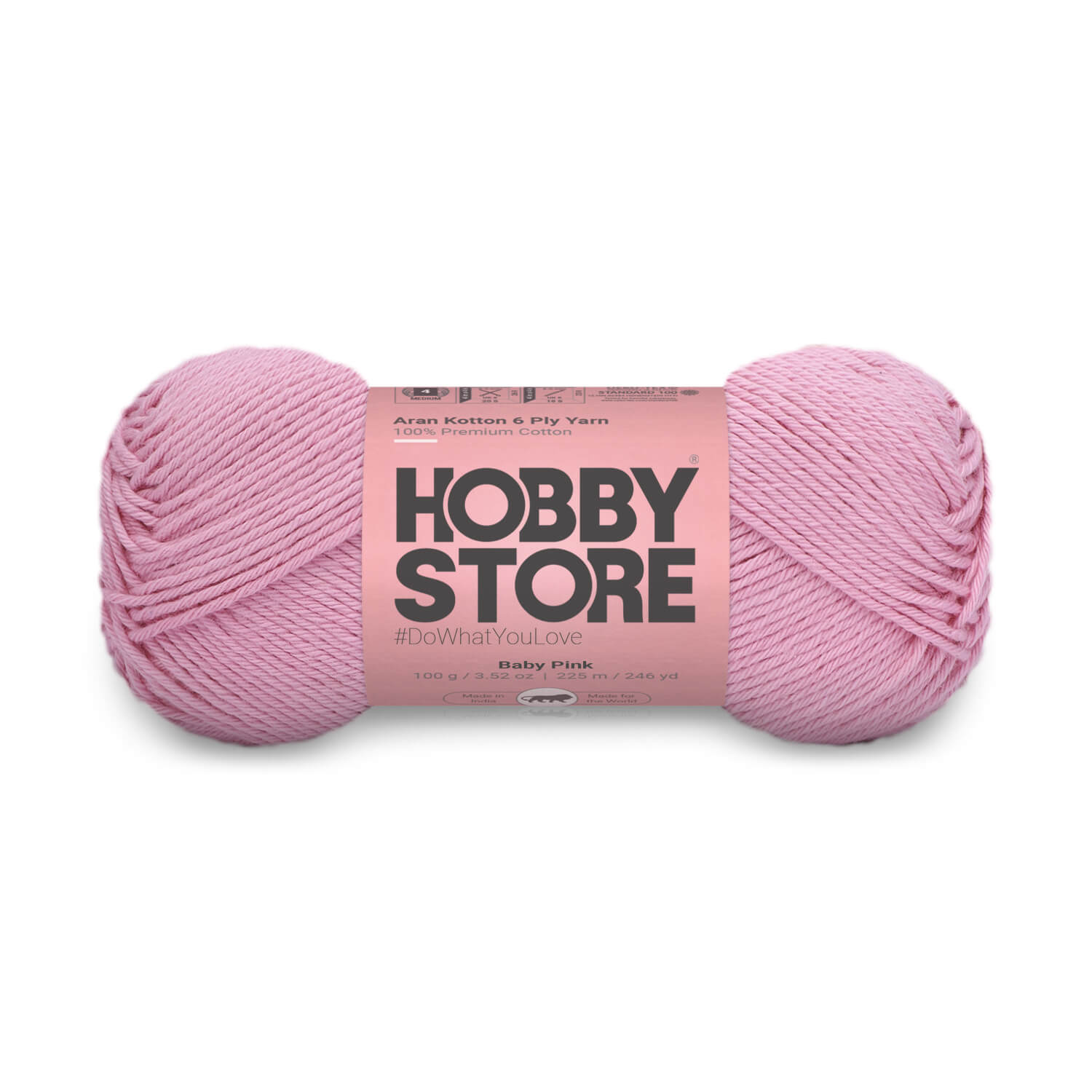 Aran Kotton 6 Ply Yarn by Hobby Store - Baby Pink 519 – Magic Needles