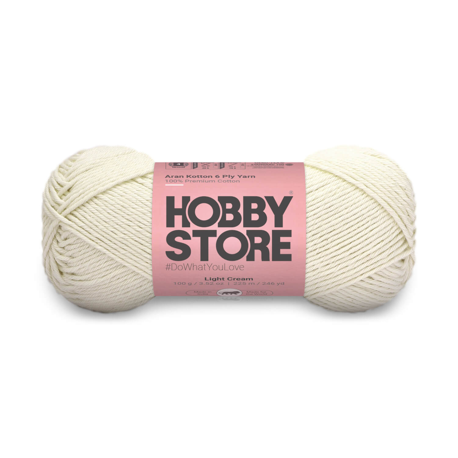 Aran Kotton 6 Ply Yarn by Hobby Store - Light Cream 545 – Magic Needles