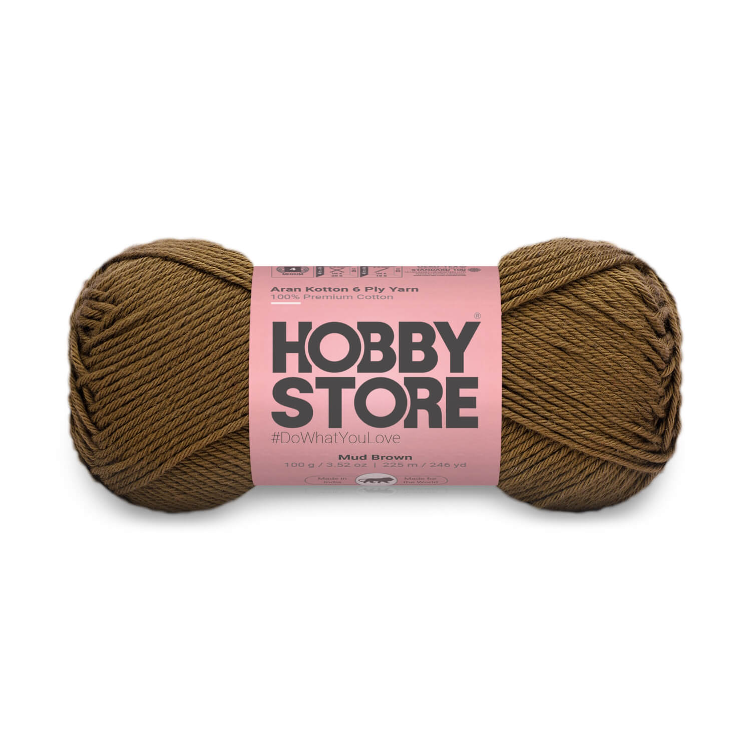Aran Kotton 6 Ply Yarn by Hobby Store - Mud Brown 539 – Magic Needles