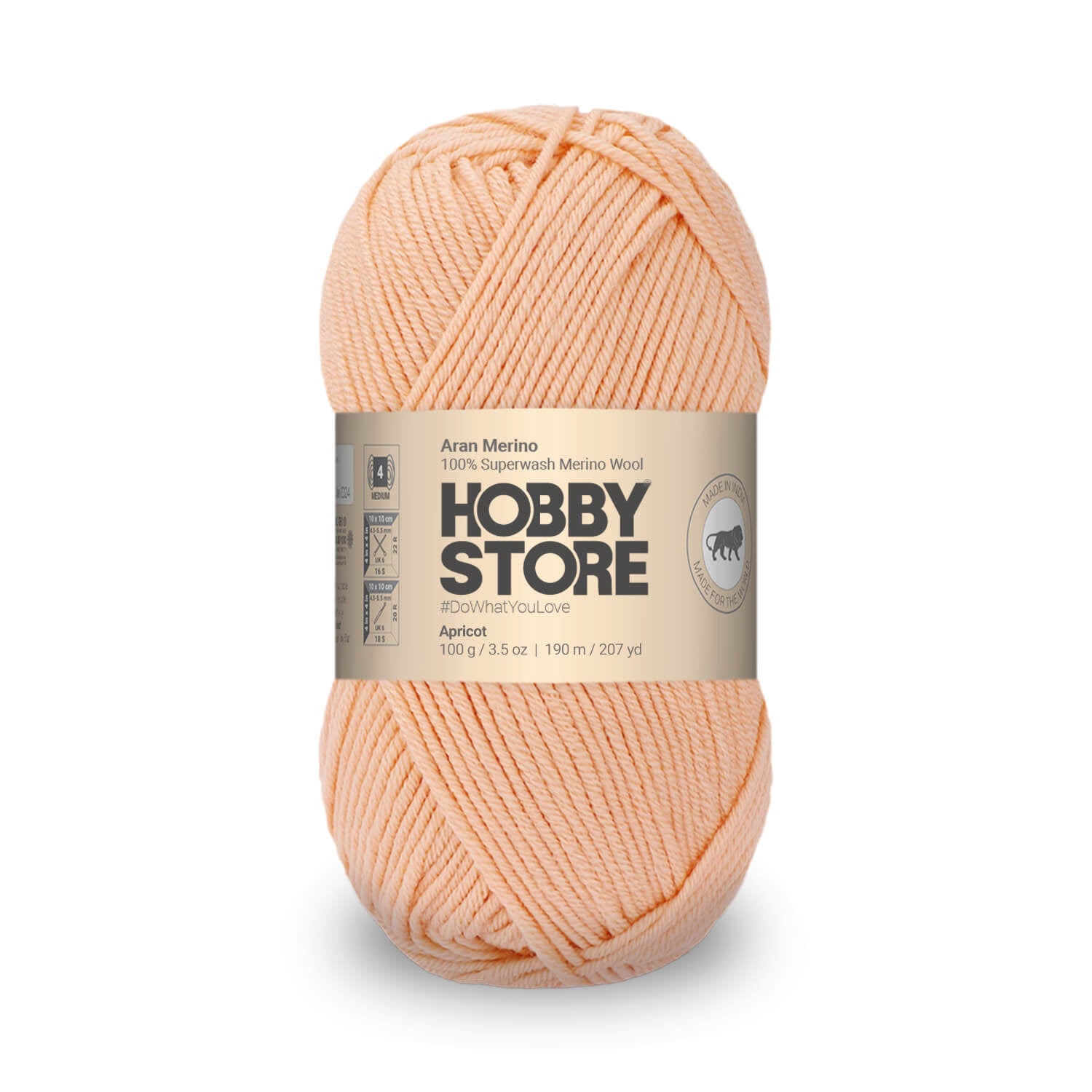 Aran Merino Wool by Hobby Store - Apricot AM031 – Magic Needles
