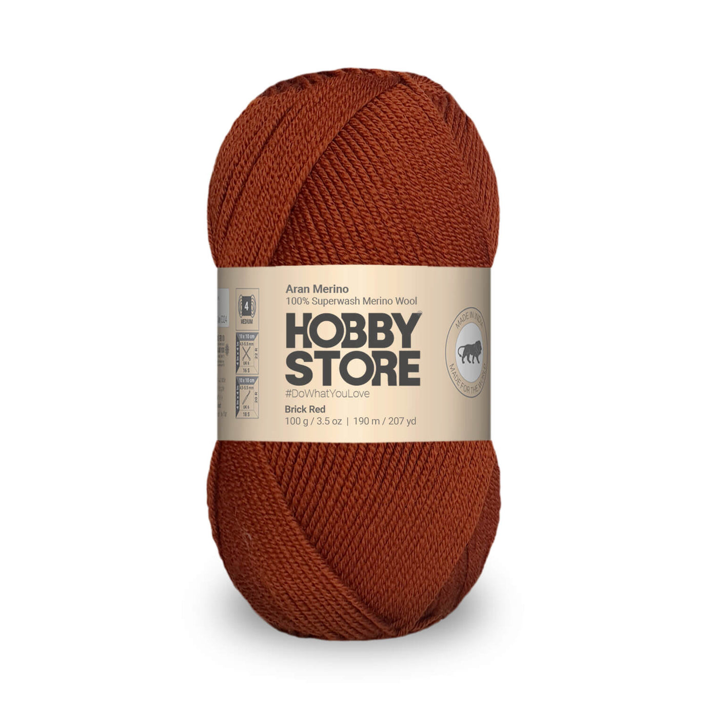 Aran Merino Wool by Hobby Store - Brick Red AM014 – Magic Needles