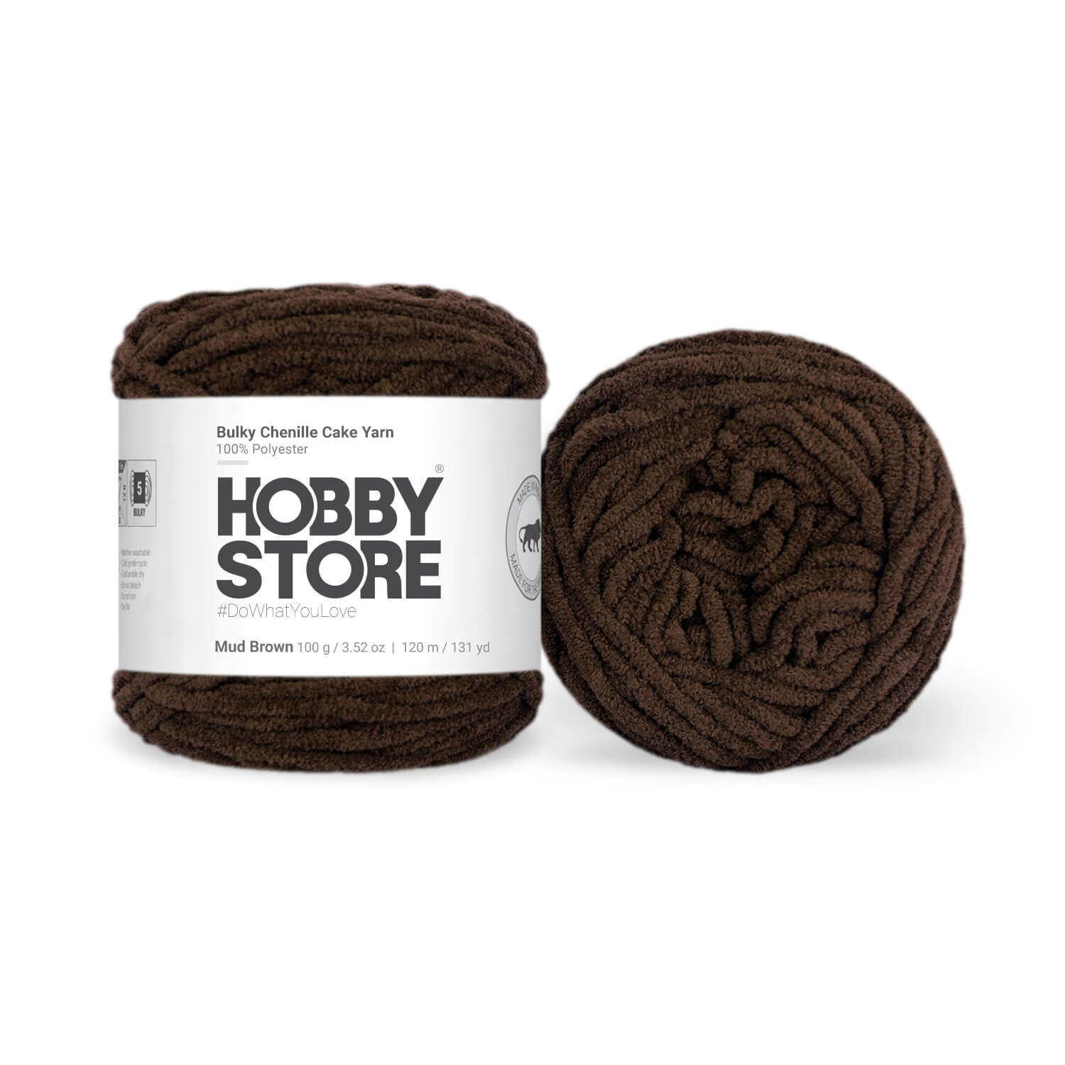 Bulky Chenille Yarn by Hobby Store - Mud Brown 59157 – Magic Needles