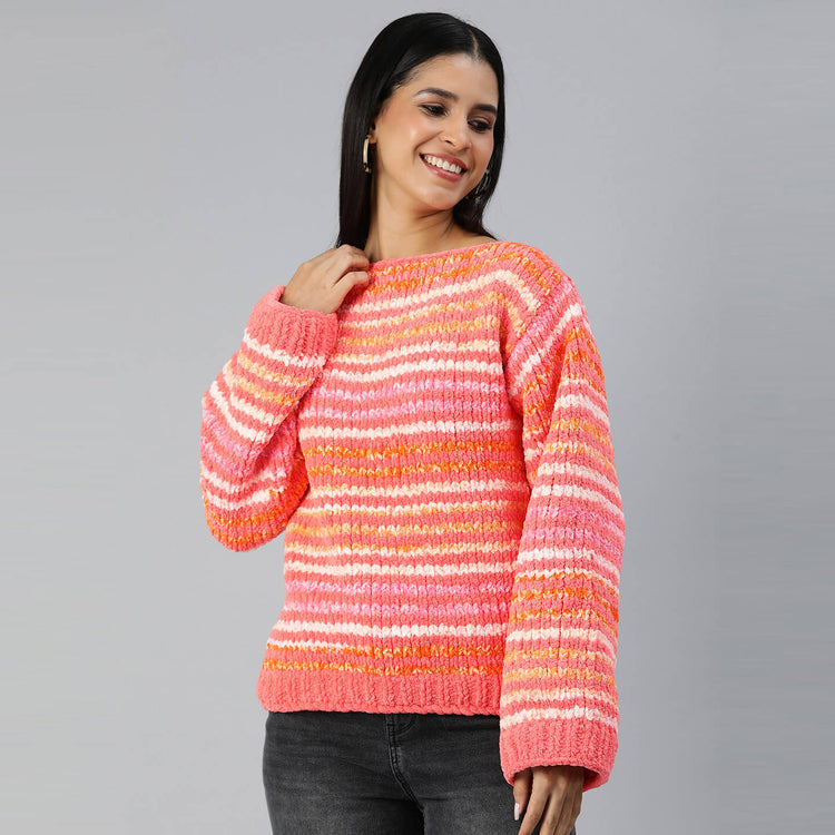 Crochet Self Design Pullover - 3317