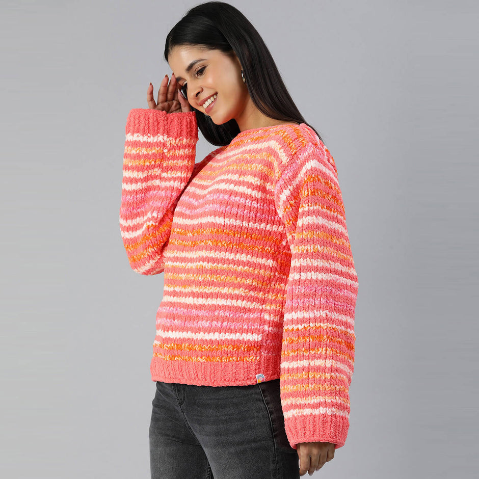 Crochet Self Design Pullover - 3317