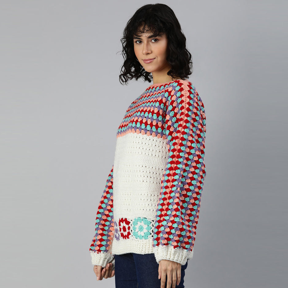 Crochet Self Design Pullover - 3317 – Magic Needles