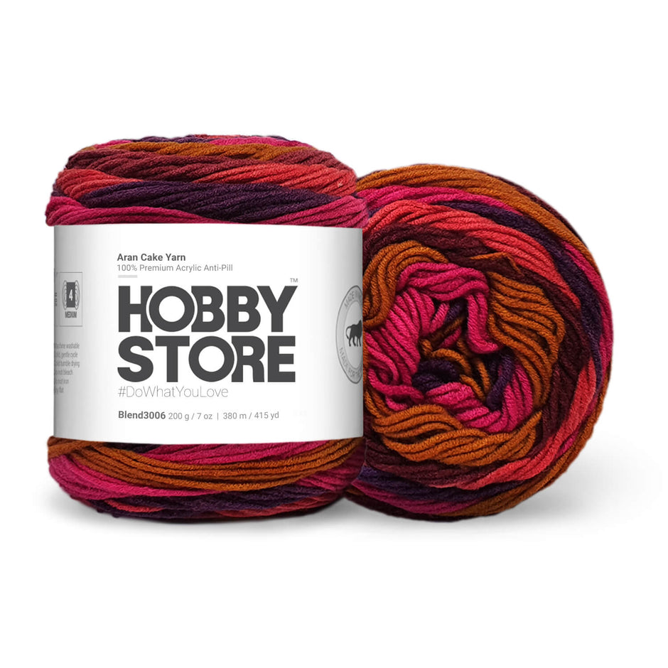 Hobby Store Aran Cake Yarn – Multicolor Yarn for Creative Projects ...