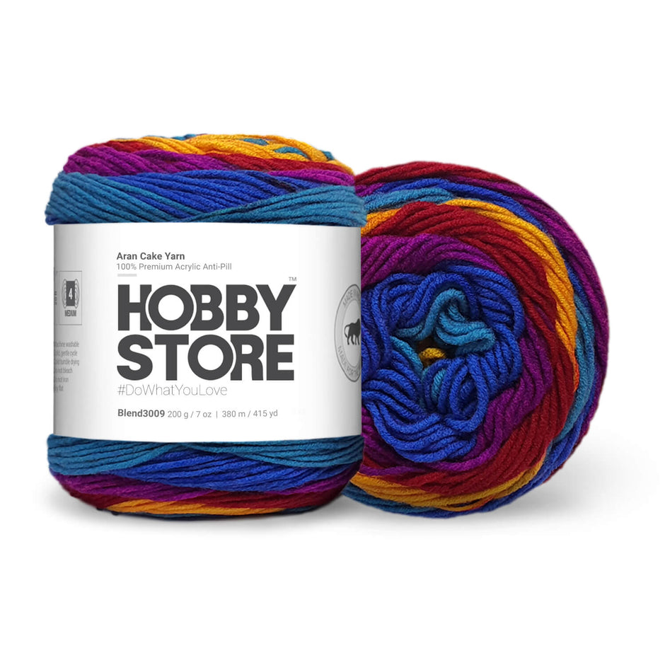 Hobby Store Aran Cake Yarn – Multicolor Yarn for Creative Projects ...